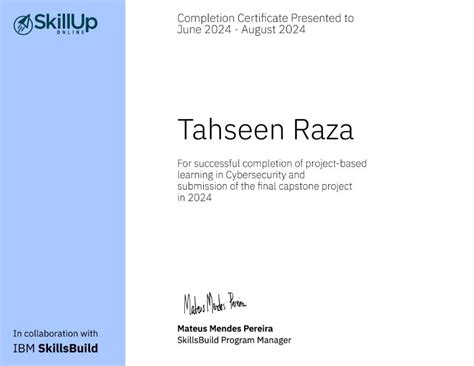 Excited To Share That I Have Successfully Completed A Project Based Learning Programme In