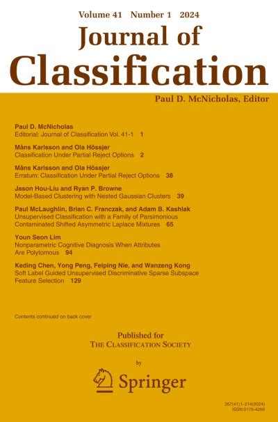 Journal Of Classification 22025 Springerprofessionalde