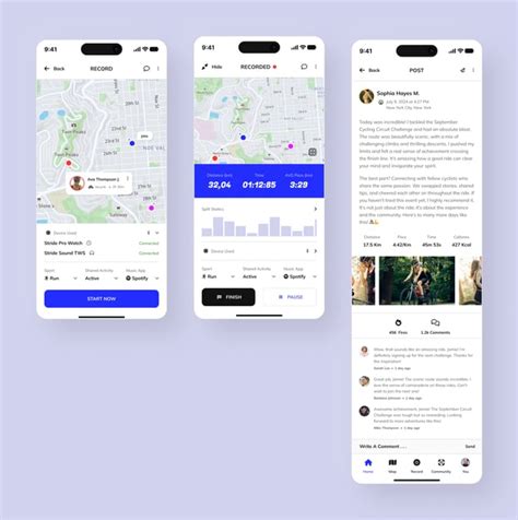Running Walking Sport Pace Tracker Mobile App Ux And Ui Kits Websites