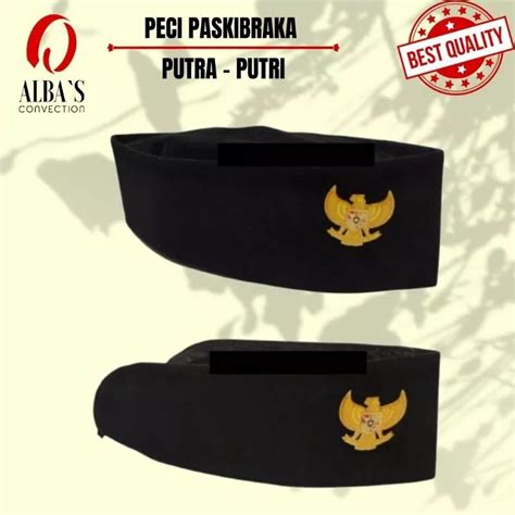 Jual Peci Hitam Paskibra Putra Putripeci Upacara Paskibra Lambang