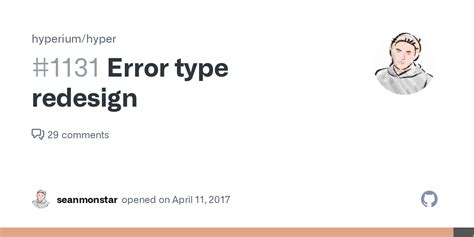 error type redesign · issue 1131 · hyperium hyper · github