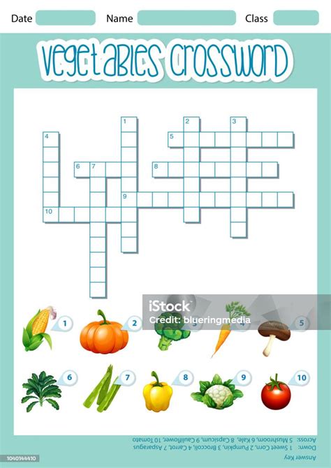 A Vegetable Crossword Concept Stock Illustration Download Image Now
