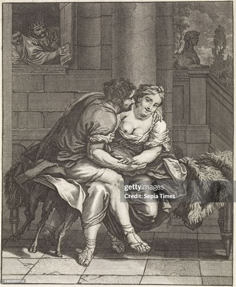 Abimelech King Of The Philistines Looks Out Of His Window And Sees