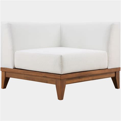 Rio Off White Water Resistant Fabric Upholstered Outdoor Patio Modular