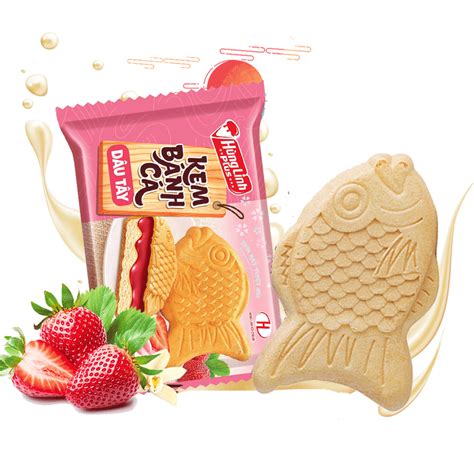 Bánh Cá Dâu Tây Kem Hùng Linh