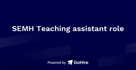 Semh Teaching Assistant Role At Long Term Teachers Ltd Jobs At Long