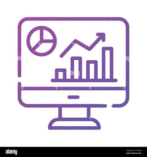Data Chart On Lcd Display Showing Vector Of Market Analysis In Modern Style Stock Vector Image