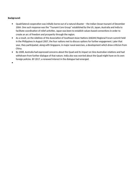 The Quadrilateral Security Dialogue Pdf