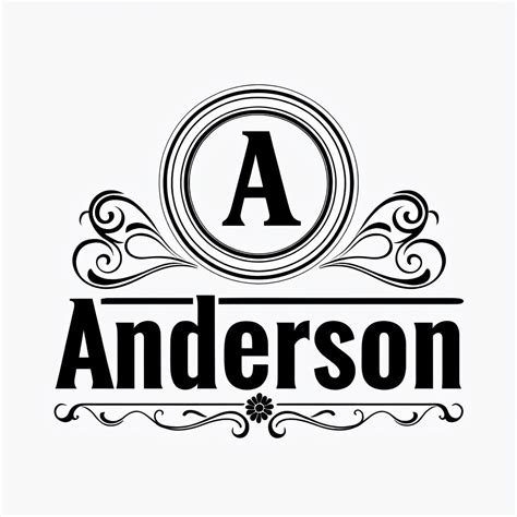 Elegant Circular A Anderson Logo With Decorative Flourishes Monogram Playground