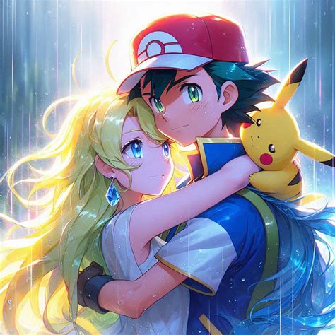 Ash Hugging Serena In The Rain Theme By Amourshippingworld On Deviantart