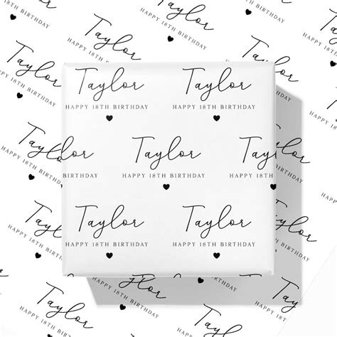 Personalised Milestone Classy Birthday Wrapping Paper By Uniqueful