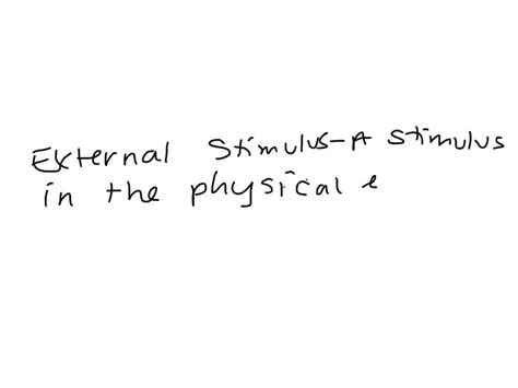 SOLVED An Example Of An External Stimulus That Might Influence Sexual Behavior Is A Blood