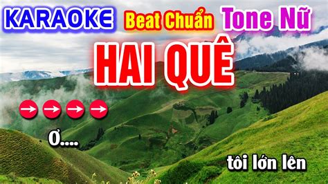 Hai Qu Karaoke Beat Chu N Tone N H My Karaoke Youtube