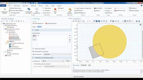 COMSOL Multiphysics D Model Geometry Construction L YouTube