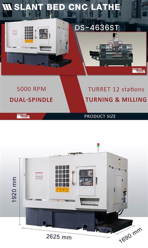 11kw 18kw spindle servo motor fanuc controller dual spindle dual turret