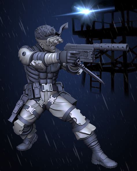 Artstation Solid Snake Metal Gear Solid