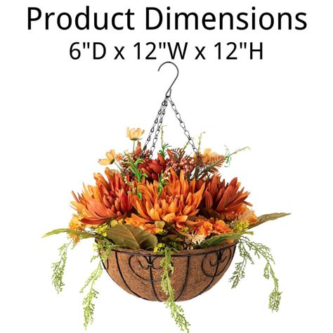 Ophelia And Co Artificial Fall Hanging Mums Baskets Wayfair