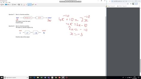 Solving Equations Using Function Machines Youtube
