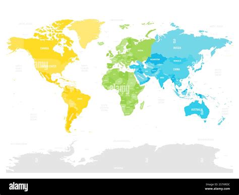 This Vector Illustration Details A Political Map Of The World