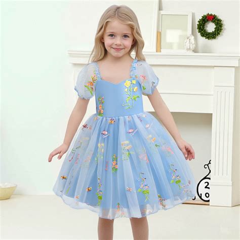 Dress For Girls Blue Dress Girls Tulle Dress Girls Wedding Guest Dress