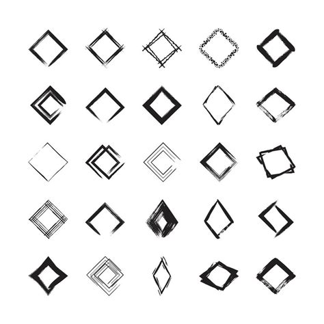 Collection Of Textured Rhombus Frames 10560029 Vector Art At Vecteezy