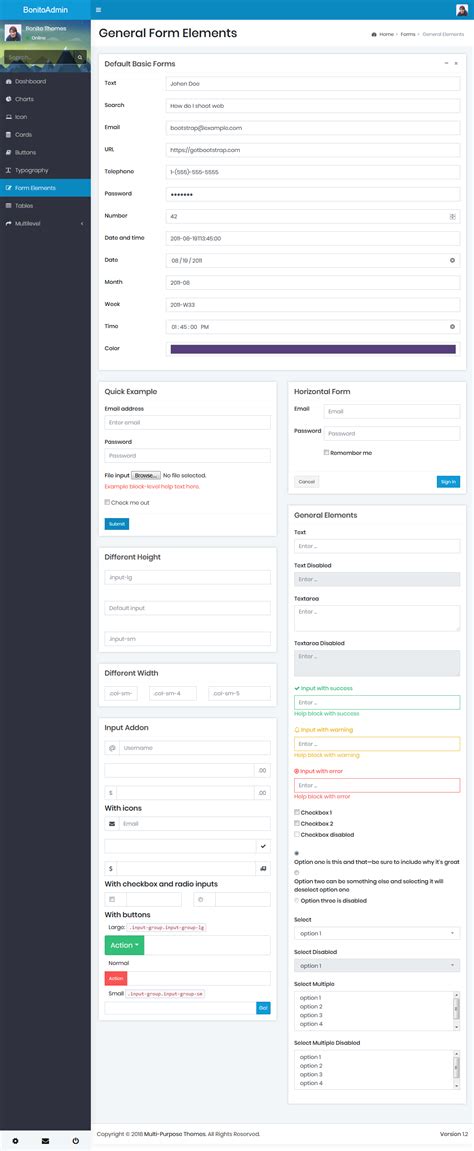 Free Bonito Lite Responsive Bootstrap Admin Templates