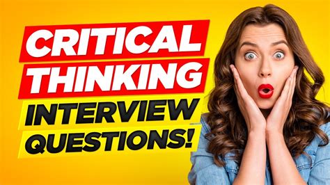 Critical Thinking Interview Answers