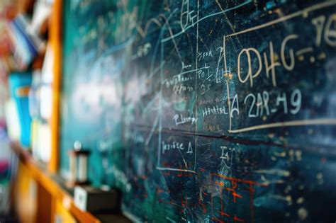 Equations And Diagrams Scribbled On A Board The Silent Language Of Mathematics In Progress