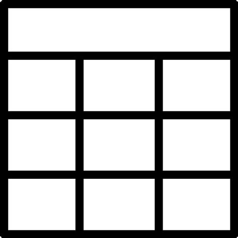 Table Vector SVG Icon SVG Repo