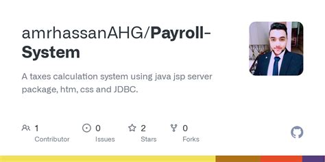 Github Amrhassanahgpayroll System A Taxes Calculation System Using Java Jsp Server Package