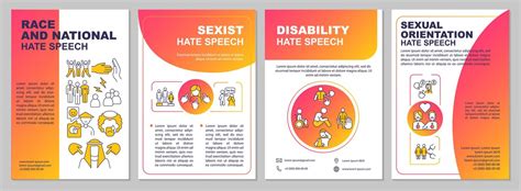 Premium Vector Hate Speech Causes Brochure Template Sexism And
