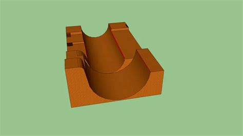 Halfpipe With Roll In 3d Model
