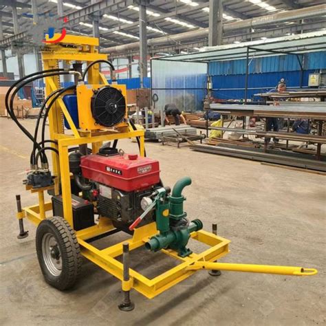 Pd 120 Wheel Type Diesel Engine Hydraulic Drilling Rig Water Well Drilling Rig Rock Drilling