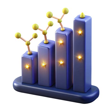 Molecular Growth 3d Bar Chart Showing Ascending Data Points 54715776 Png