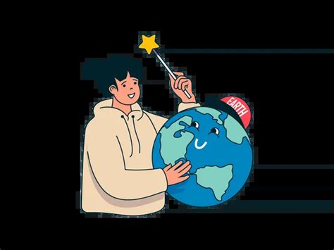 Girl Holding Earth Globe Illustration Free Download Nature