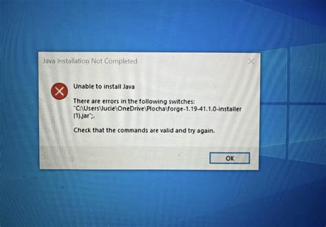 hi i m trying to install forge for minecraft mods to my laptop but
