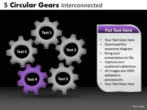 PowerPoint Design Slides Marketing Circular Gears Ppt Process