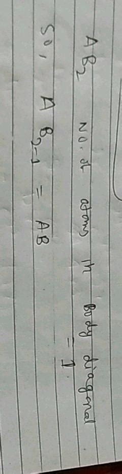48 A Solid Ab Has Fluorite Structure If All The Ions Along One Of