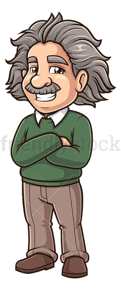 Süßer Albert Einstein Cartoon