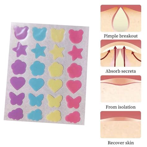24pcs Sheet Acne Removal Pimple Patch Colorful Invisible Acne Patch Skincare Shopee Malaysia