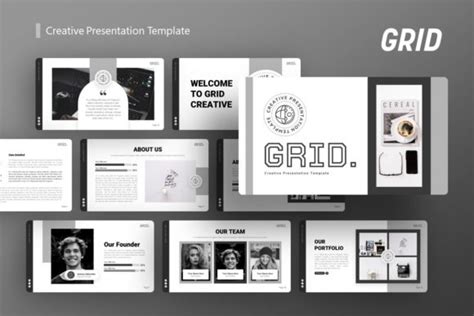 Presentation Template Grid Graphic By Slidethrive · Creative Fabrica