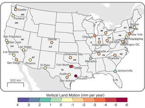 All Of The Biggest Us Cities Are Sinking Lamont Doherty Earth