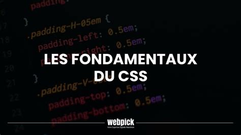 webpick les fondamentaux du css votre expertise digitale nearshore