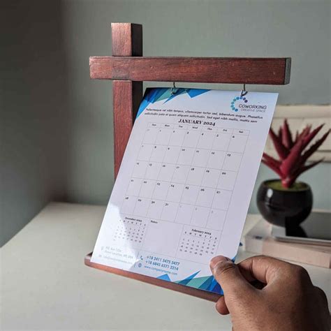Personalized Wooden Desk Calendar Ideal Corporate T Woodgeekstore