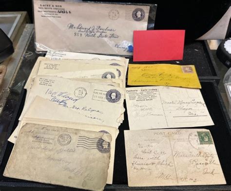 Group Of Old Letters With Stamps And Envelope From 1867 With George