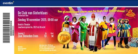 De Club Van Sinterklaas Utrecht 30 11 2025 1500 Tickets Eventim
