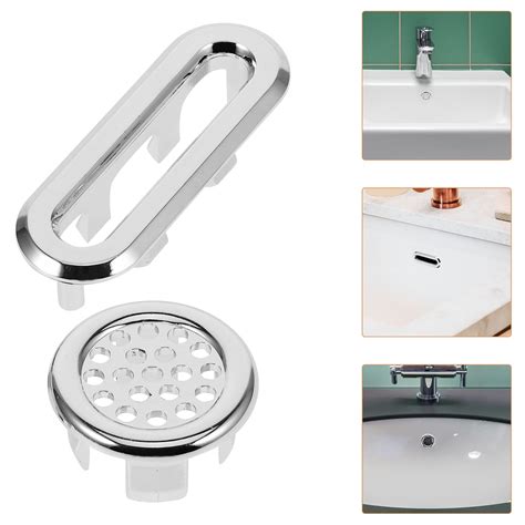 Goohochy Bathroom Basin Overflow Cover Plastic Overflow Cover Kitchen