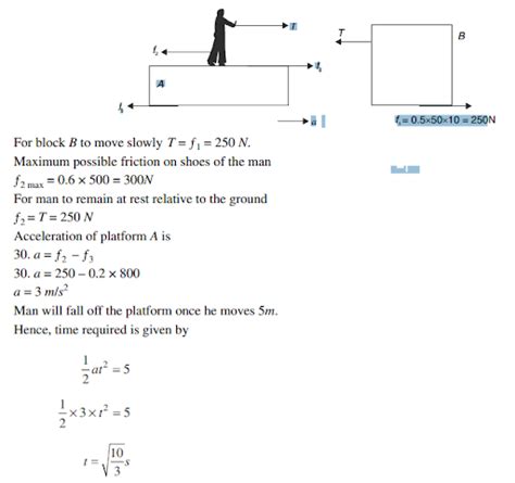 A 50 Kg Man Is Standing At The Centre Of A 30 Kg Platform A Length Of Th