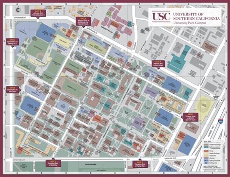 Usc Campus Map Printable Printable Maps The Location Of Our Department