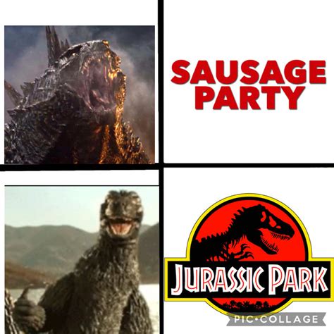 Godzilla Prefers Jurassic Park Over Sausage Party By